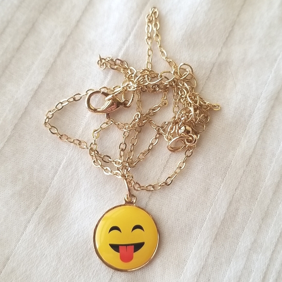 Jewelry | Gold Smiley Face Necklace | Poshmark